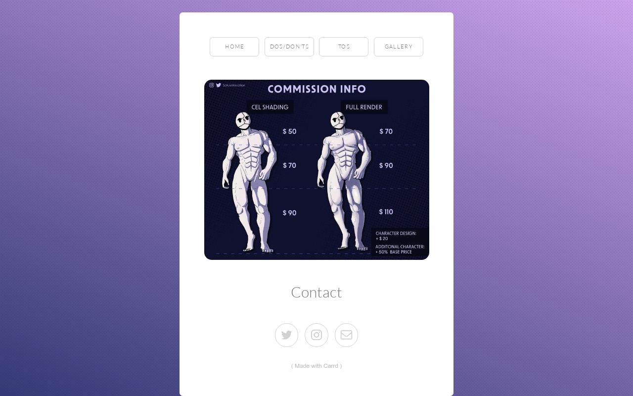 Saturn's Commission Info